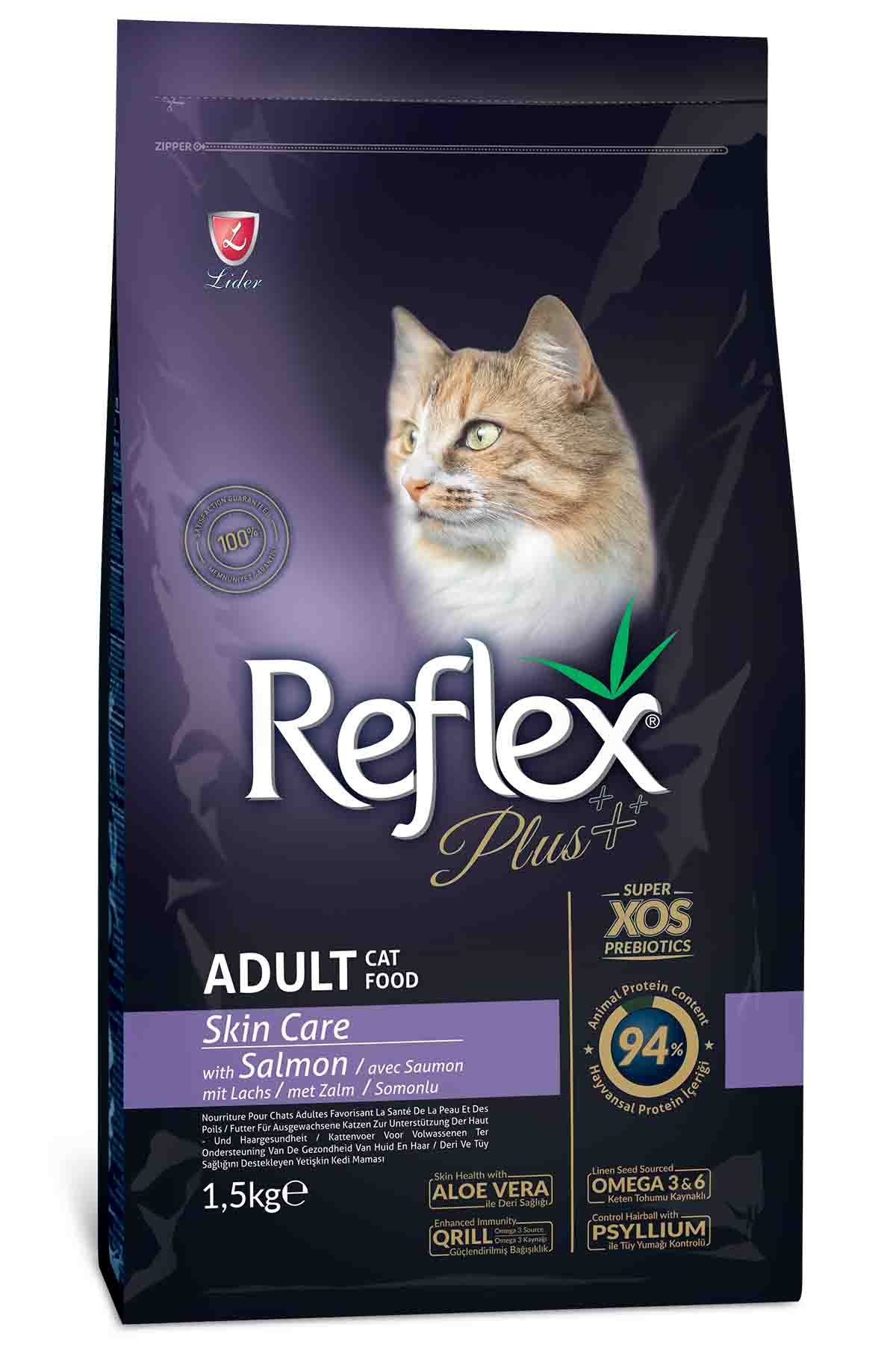 Reflex Plus Adult Cat Skin Care Salmon 1,5kg Satın Al | EVİNEMAMA